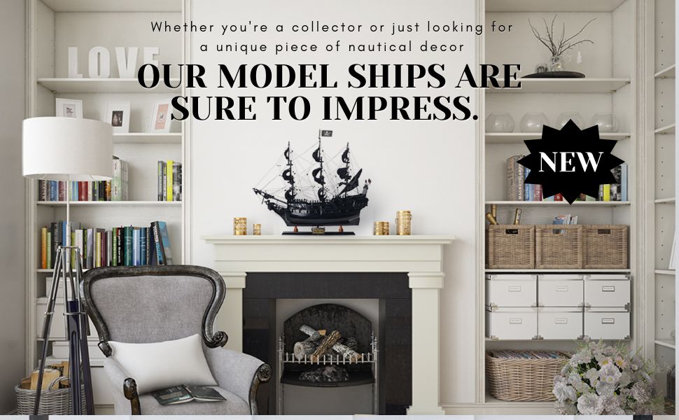 Blogs | Nautical Elegance: Black Pearl Pirate Ship and Display Cases